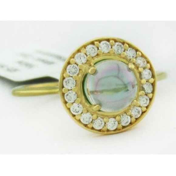 Jewelry | Lab Mystic Topaz White Sapphires Ring 925 Sterling Silver New ...